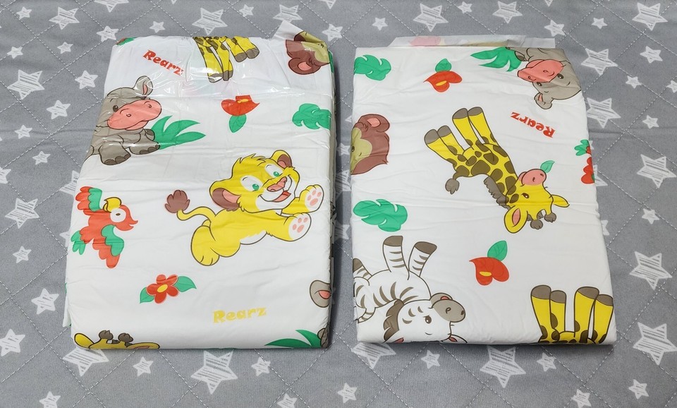 2 Pack Rearz Safari Adult Diapers Plastic Backed XL Old Size 33" To 56 ...