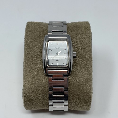 Casio Beside LTP-1135 Ladies White Dial Stainless Steel Dress Watch 50M ...