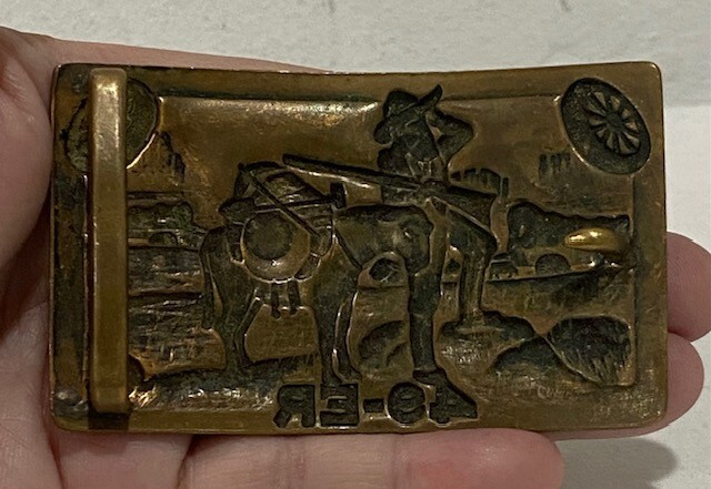 Vintage Brass 49-ER Belt Buckle Prospector with Pack Mule Excellent | eBay