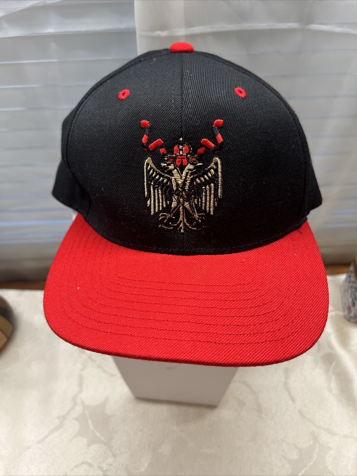 RUMPLE MINZ The Classic Wool Blend Black & Red Snapback OSFA Hat - NEW ...