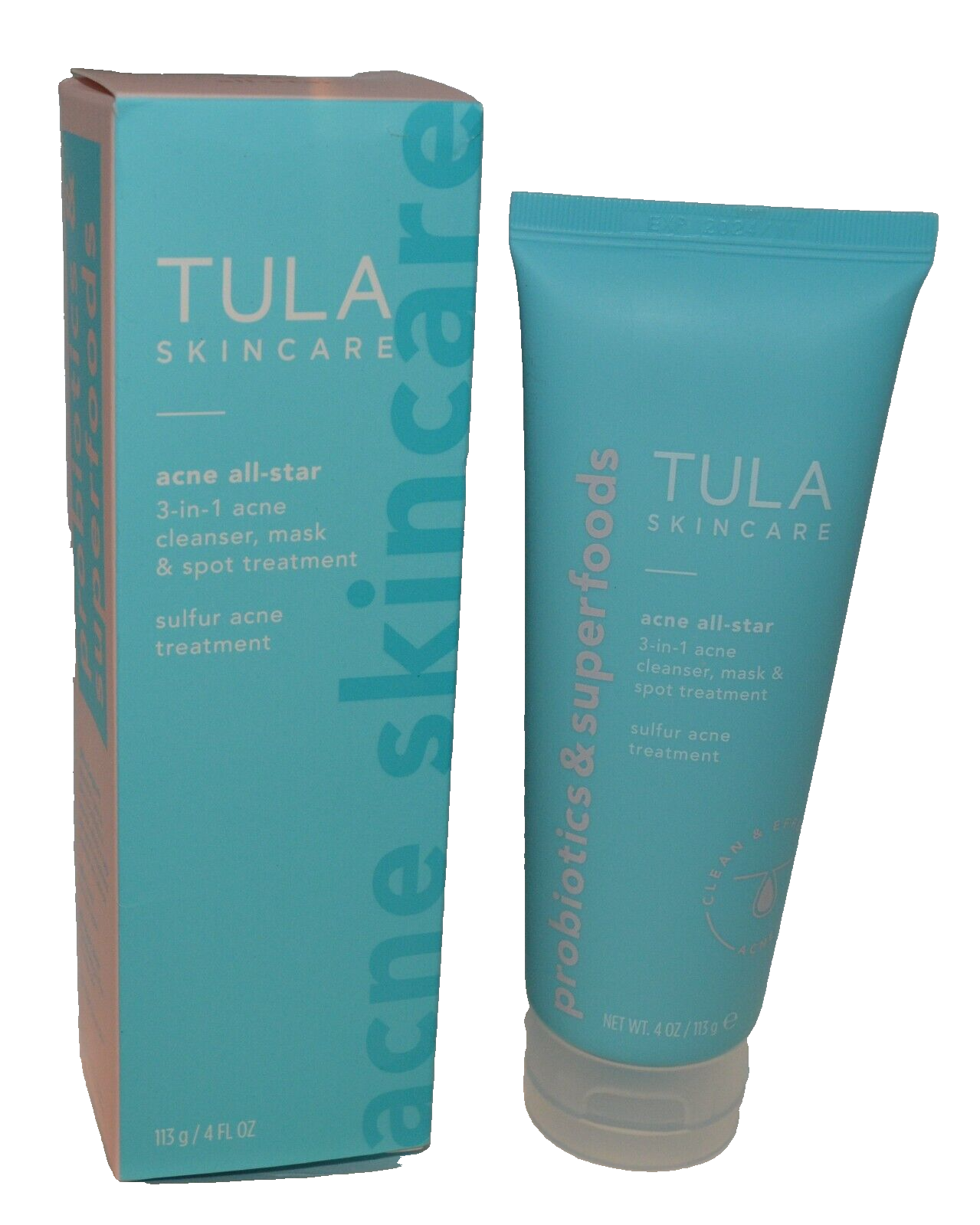 TULA Acne All Star 3 In 1 Acne Cleanser, Mask & Spot Treatment. 4 Fl Oz ...