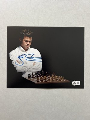 Magnus Carlsen autographed signed 8x10 photo Beckett BAS COA Chess ...