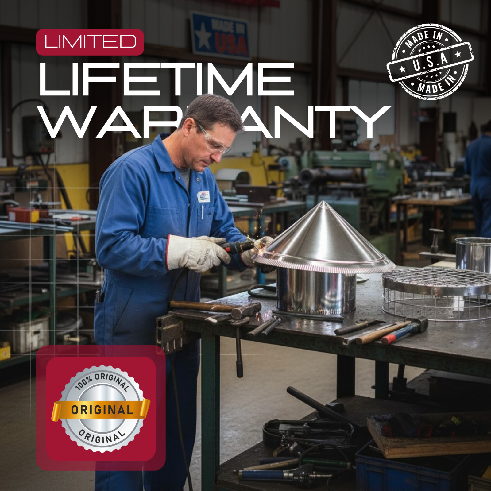 Chimcare Wind Directional Chimney Cap – Non-Air-Cooled Round, Rotating ...