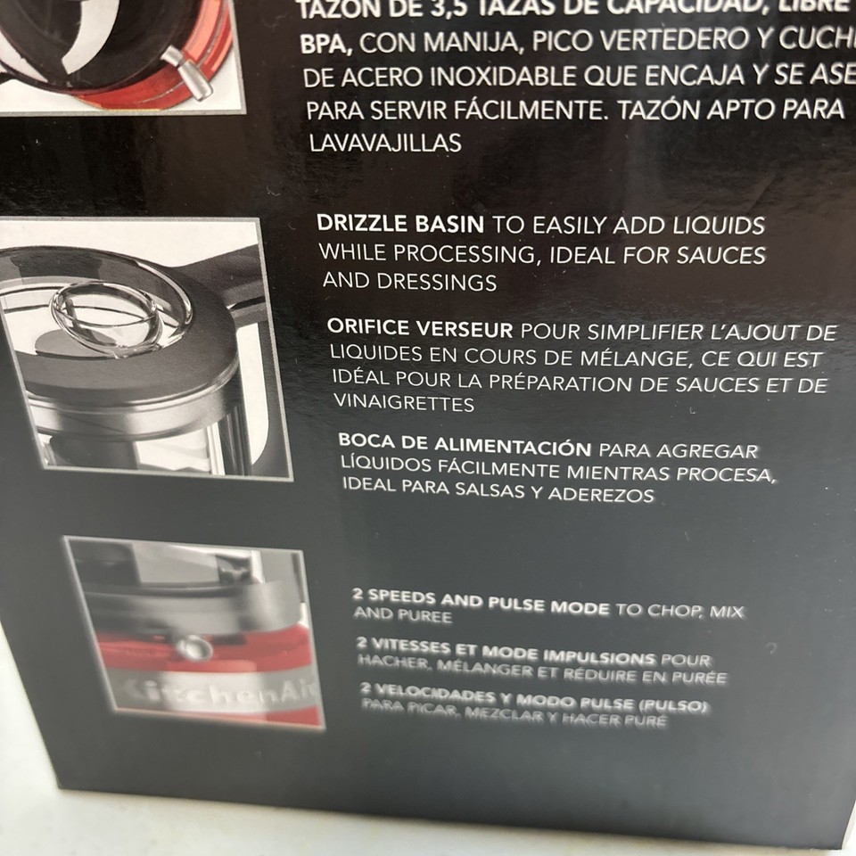 KitchenAid 3.5 Cup Food Chopper Red Mini Food Processor - KFC3516ER | eBay