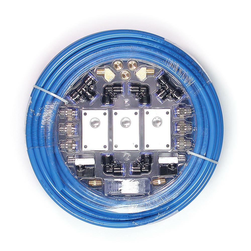 26-Pcs Garage Shop Compressed Air Line Kit Rapid Fit Complete System ...