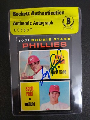 Greg Luzinski 1971 Topps #439 Signed Autographed Phillies Rookie ...