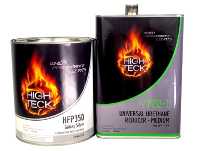 High Teck HFP350 GM WA519F Galaxy Silver Basecoat Paint Gallon & Medium ...