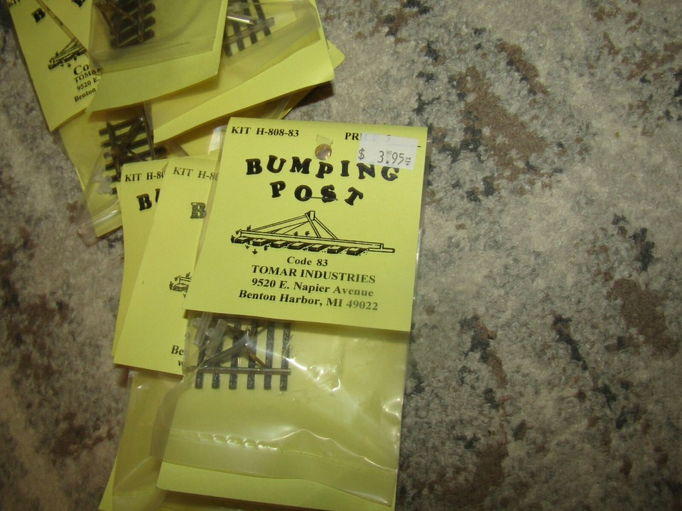 LOT of 8 NEW TOMAR INDUSTRIES H-808-83 HO SCALE BUMPING POST CODE 83 ...
