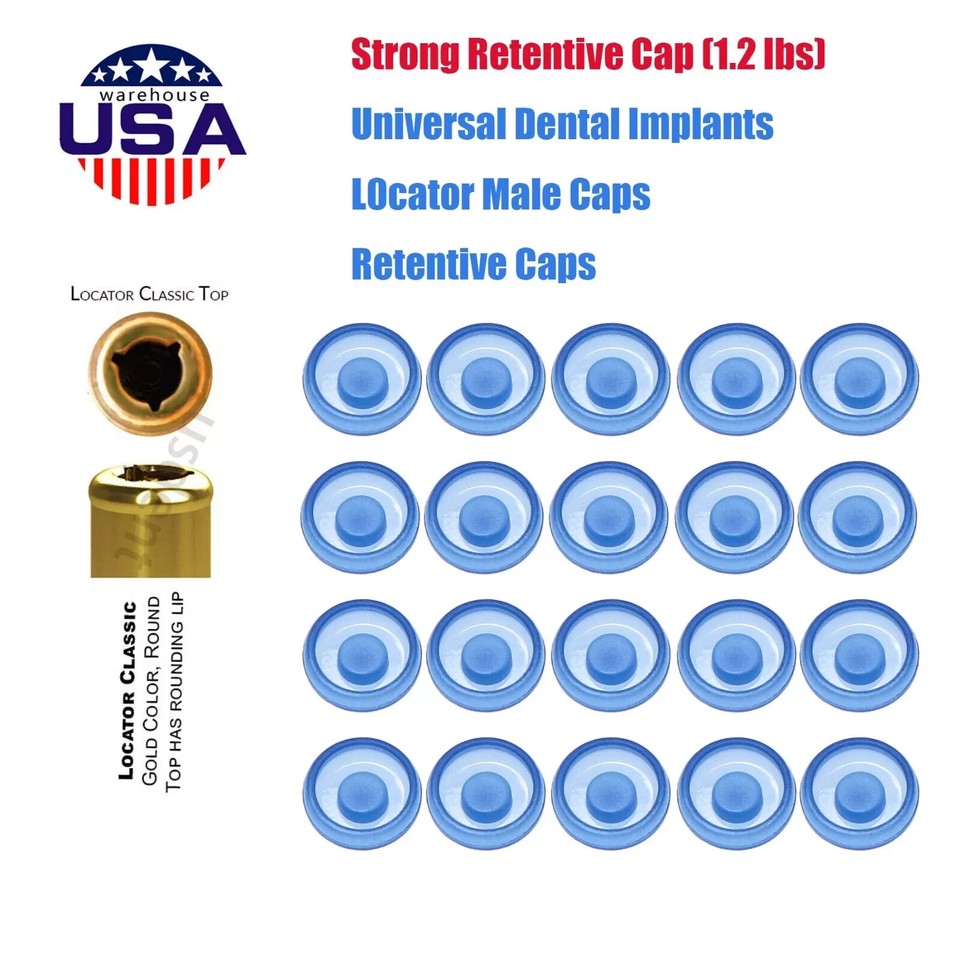 US Dental Retention Caps Lab Cap for Overdenture Locator male ...