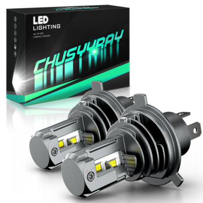 H4 20W Super Bright CSP LED ATV Motorcycle Headlight Hi/Lo Beam Front ...