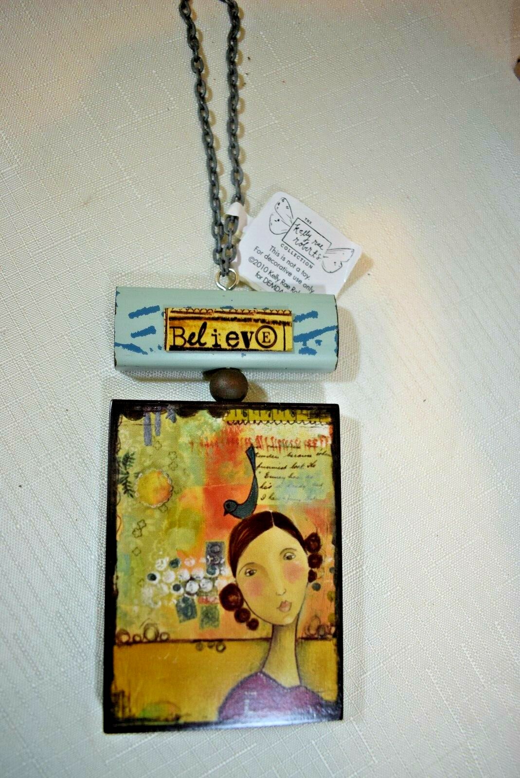 Demdaco Kelly Rae Roberts Set of 3 Wood BELIEVE CREATE FAITH Plaques ...