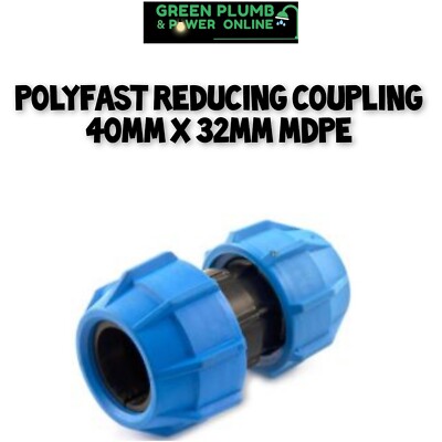 Polypipe Polyfast 40mm -32mm MDPE Reducer Reduced Coupling | eBay UK