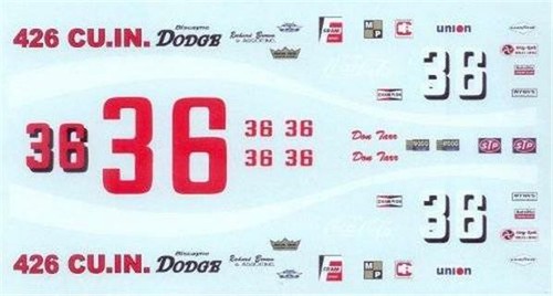 Speedway Replicas #36 Coca Cola 1969 Dr Don Tarr Nascar decal | eBay