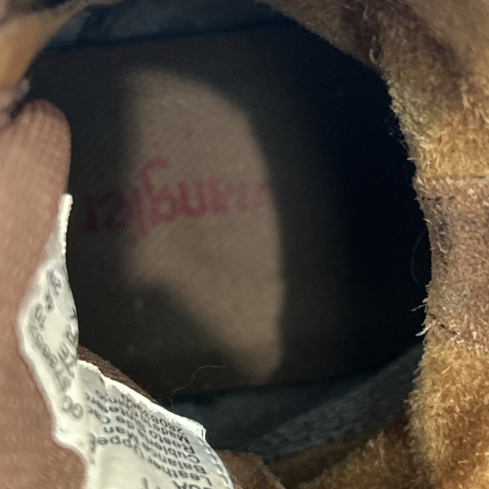 Wrangler DeWitt Brown Leather Western Roper Work Boots Mens Sz 10 ...