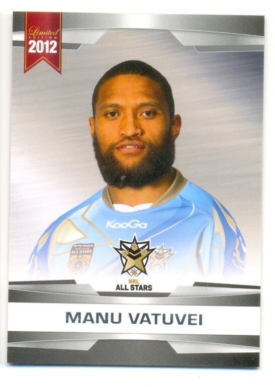 2012 NRL Limited Edition Card 71 Manu Vatuvei - NRL All Stars | eBay ...