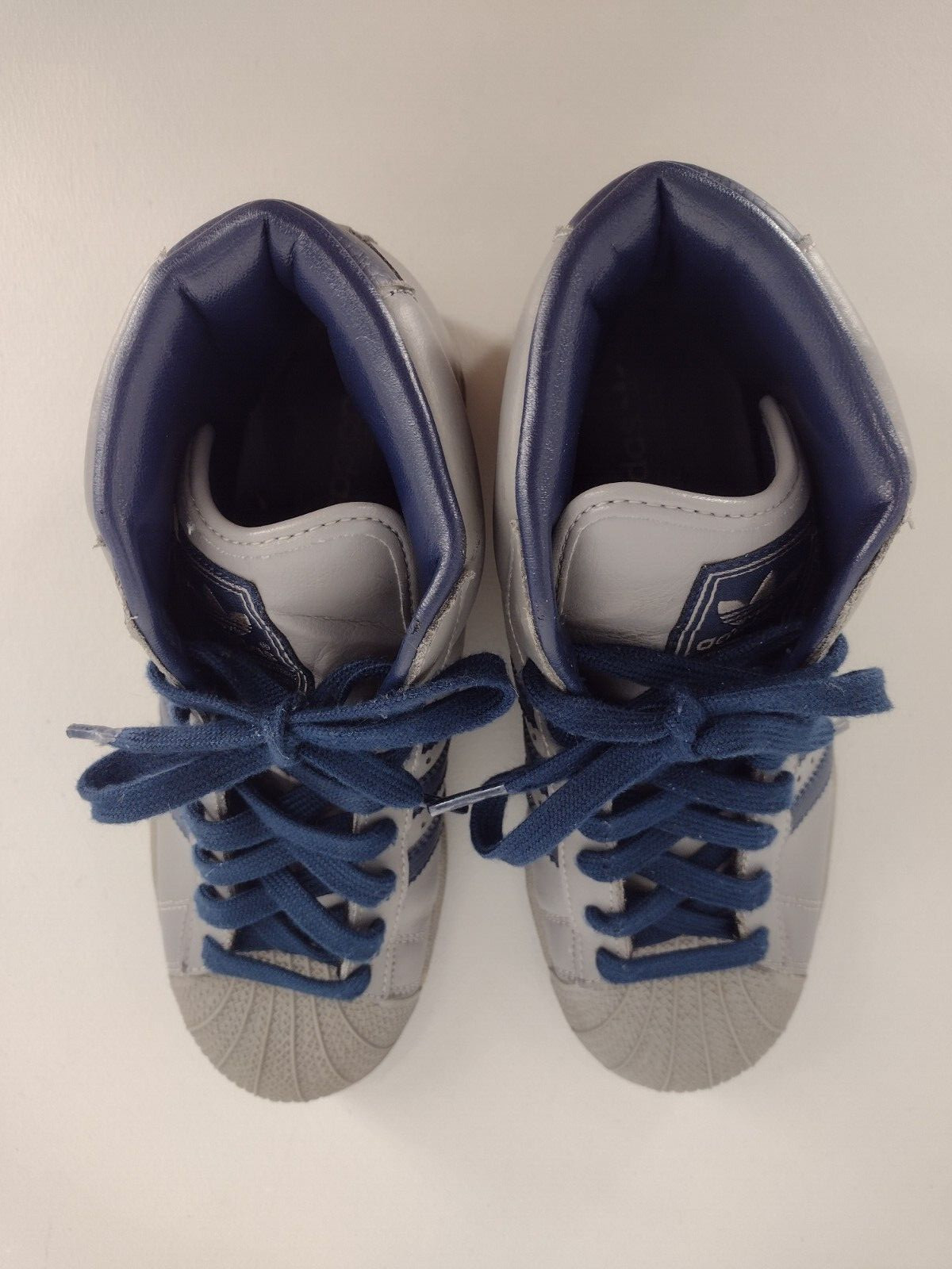 RARE Adidas Pro Model Gray Blue Hightop Shelltoe Snea… - Gem