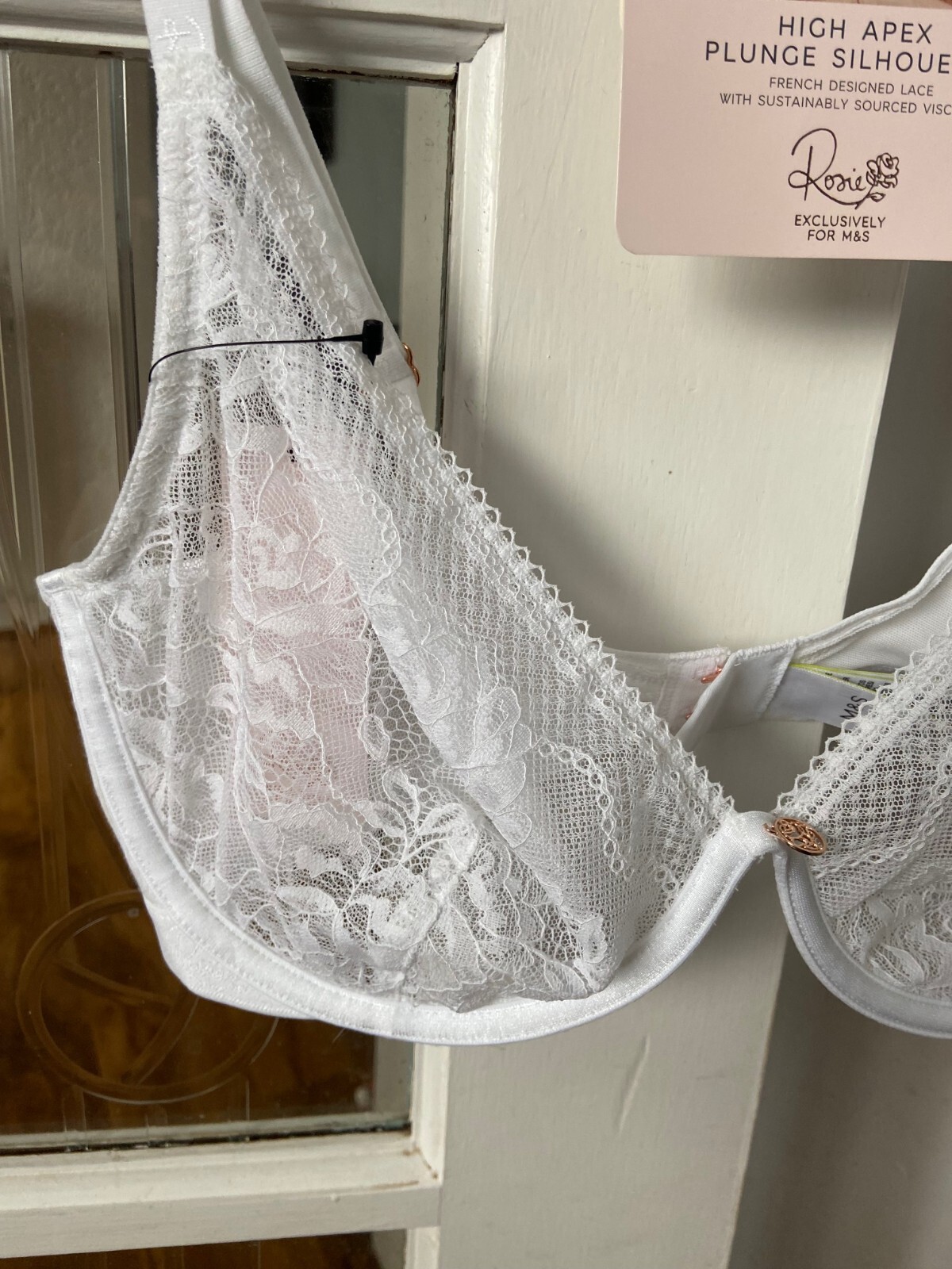 Gorgeous BNWT M&S Rosie @ Autograph white lace non padded high apex ...