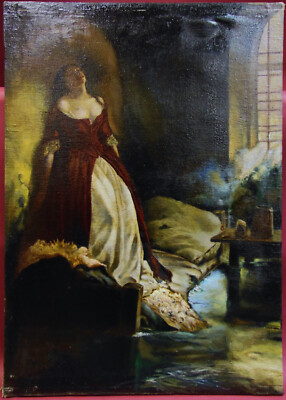 Russian Painting Princess Tarakanova Oil Canvas BIG 35” 1960s Soviet ...