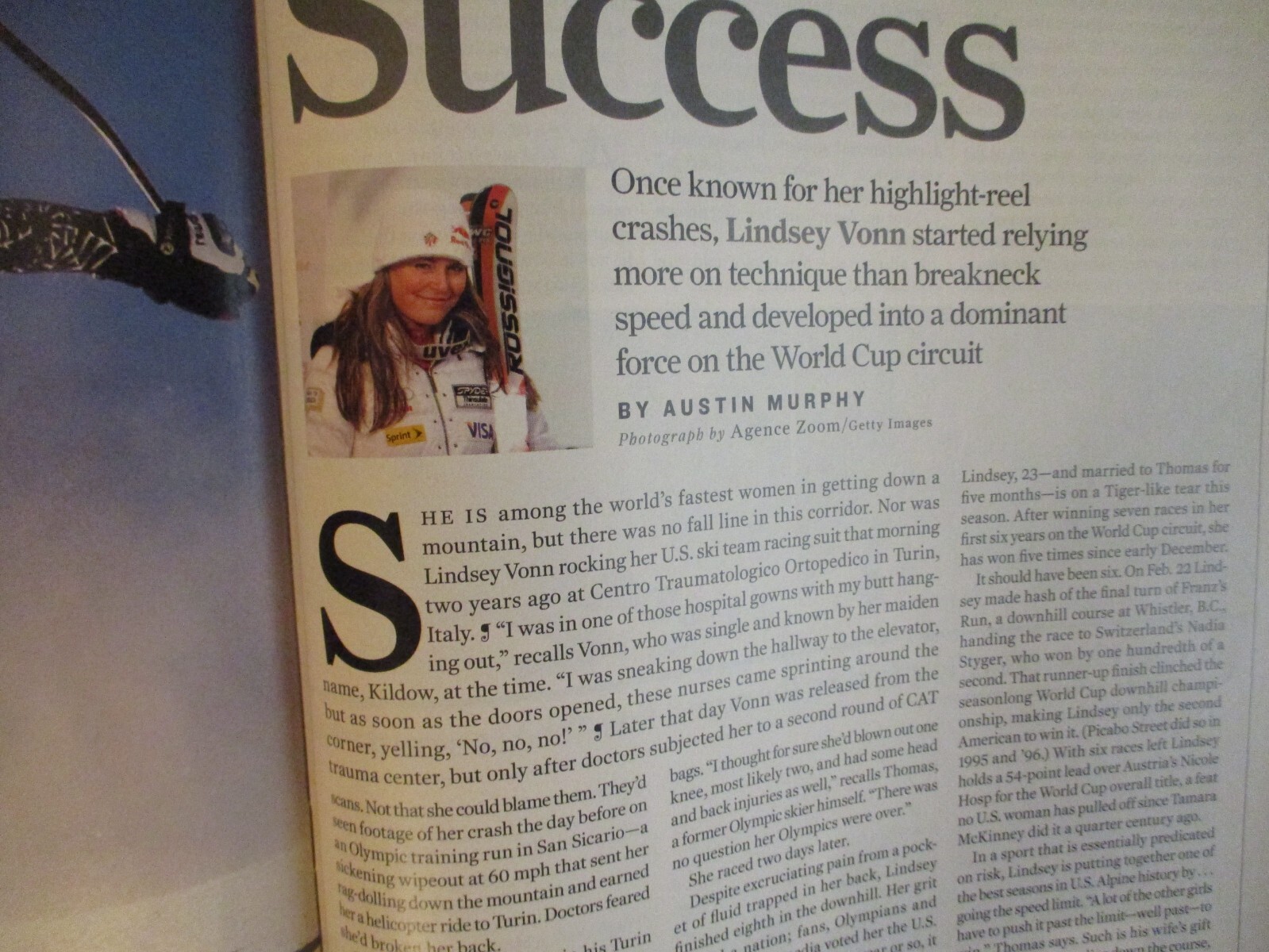 2008 SPORTS ILLUSTRATED Mag(LINDSEY VONN/DANICA PATRICK/KADIR NELSON ...