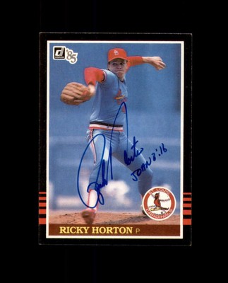 Ricky Horton Autograph 1985 Donruss St. Louis Cardinals Signed | eBay