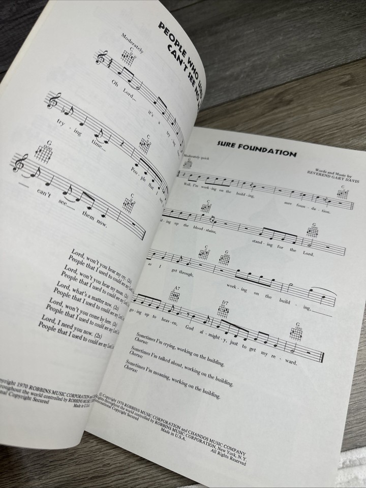 Rev. Gary Davis Song Book-Holy Blues-80 Songs | eBay