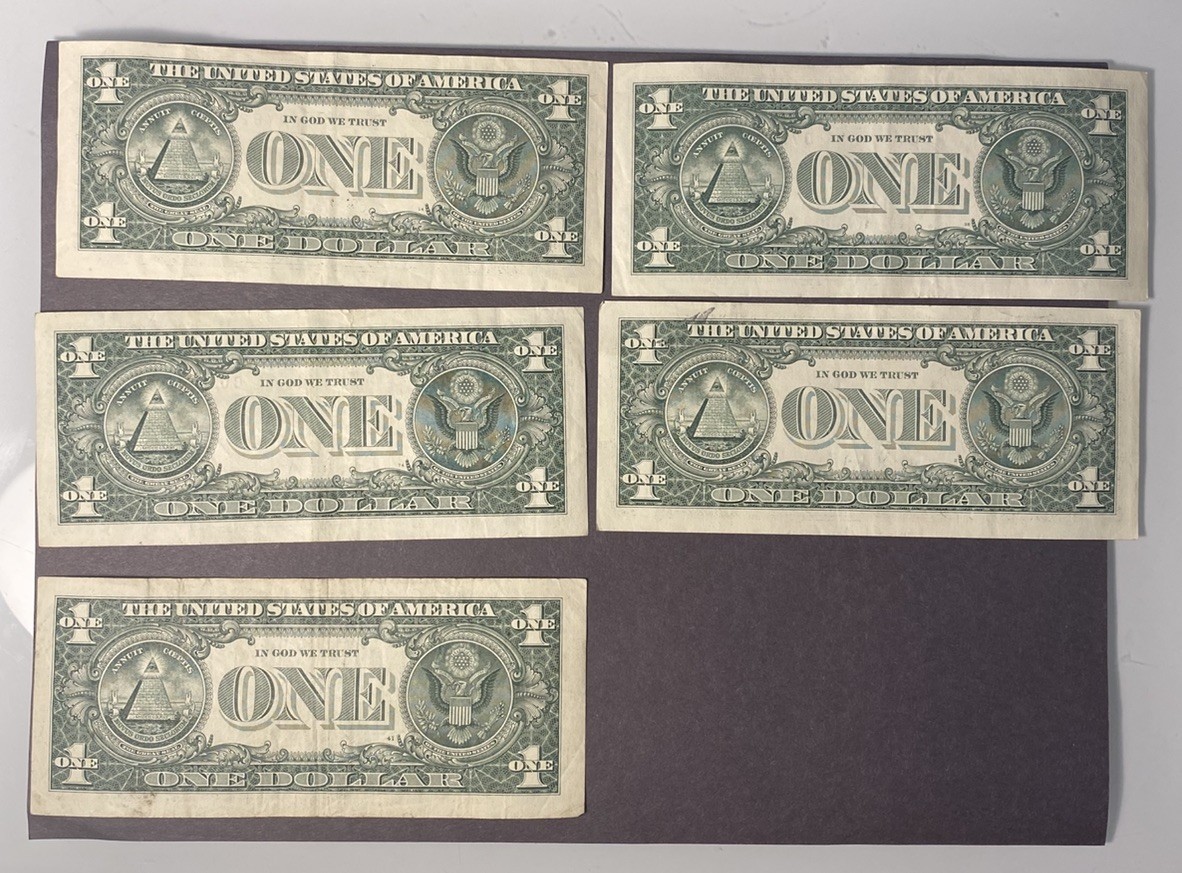 $1 VERY COOL FANCY SERIAL NUMBERS 2017 - Lot of 5 | eBay