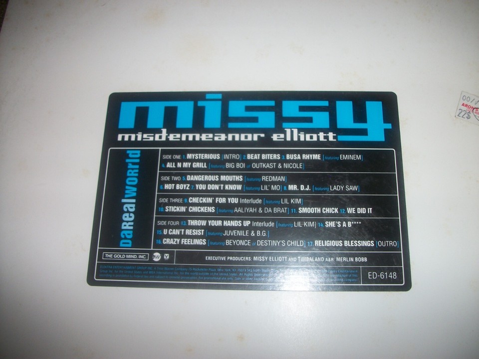 RARE!! Missy Elliott / Da Real World 1999 Orig 2XLP PROMO Eminem - EX ...