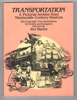 1984 ARCHIVE TRANSPORTATION ENGRAVINGS FROM 19TH CENTURY JIM HARTER ...