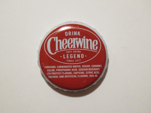 BEER Bottle Crown Cap ~ VARNI BROTHERS Beverage Co Cheerwine Cherry ...