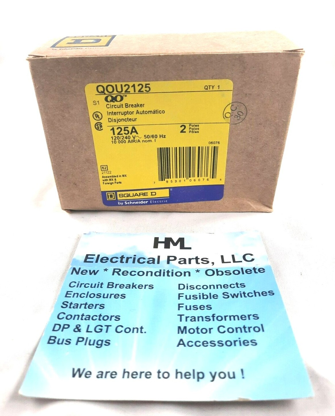 Square D QOU2125 Circuit Breaker 2 Pole 125a for sale online | eBay