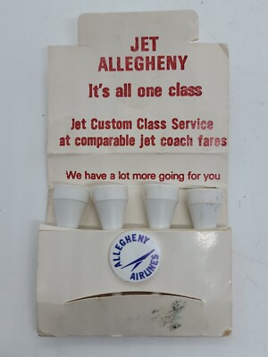 Vintage ALLEGHENY AIRLINES Jet Custom Class Promotional Advertising ...