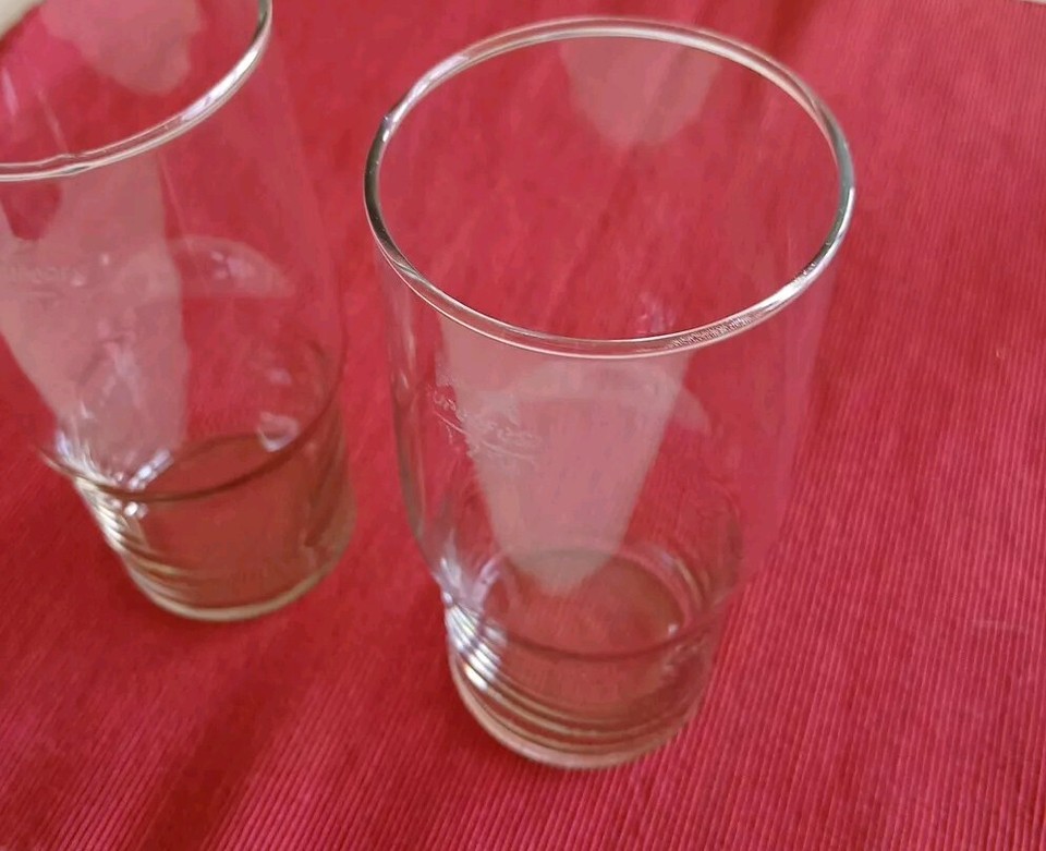 2x Superfest Glas 2x 0,25 L DDR/GDR Strong Glass East German Mitropa ...