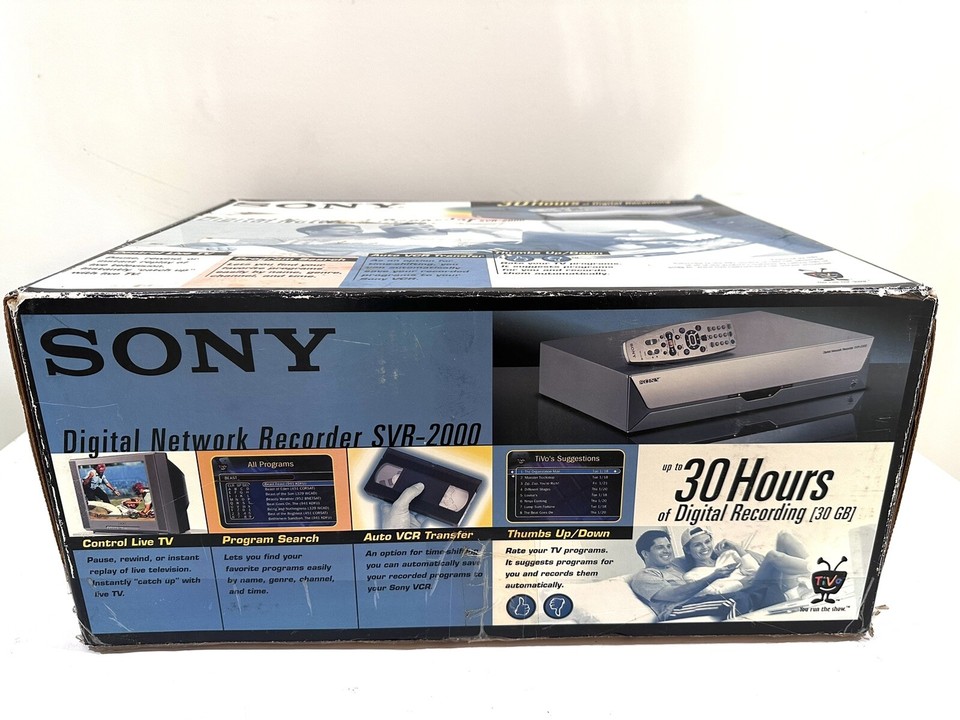 SONY SVR-2000 TiVo DVR Digital Recorder w Remote Upgraded Ethernet +160 ...