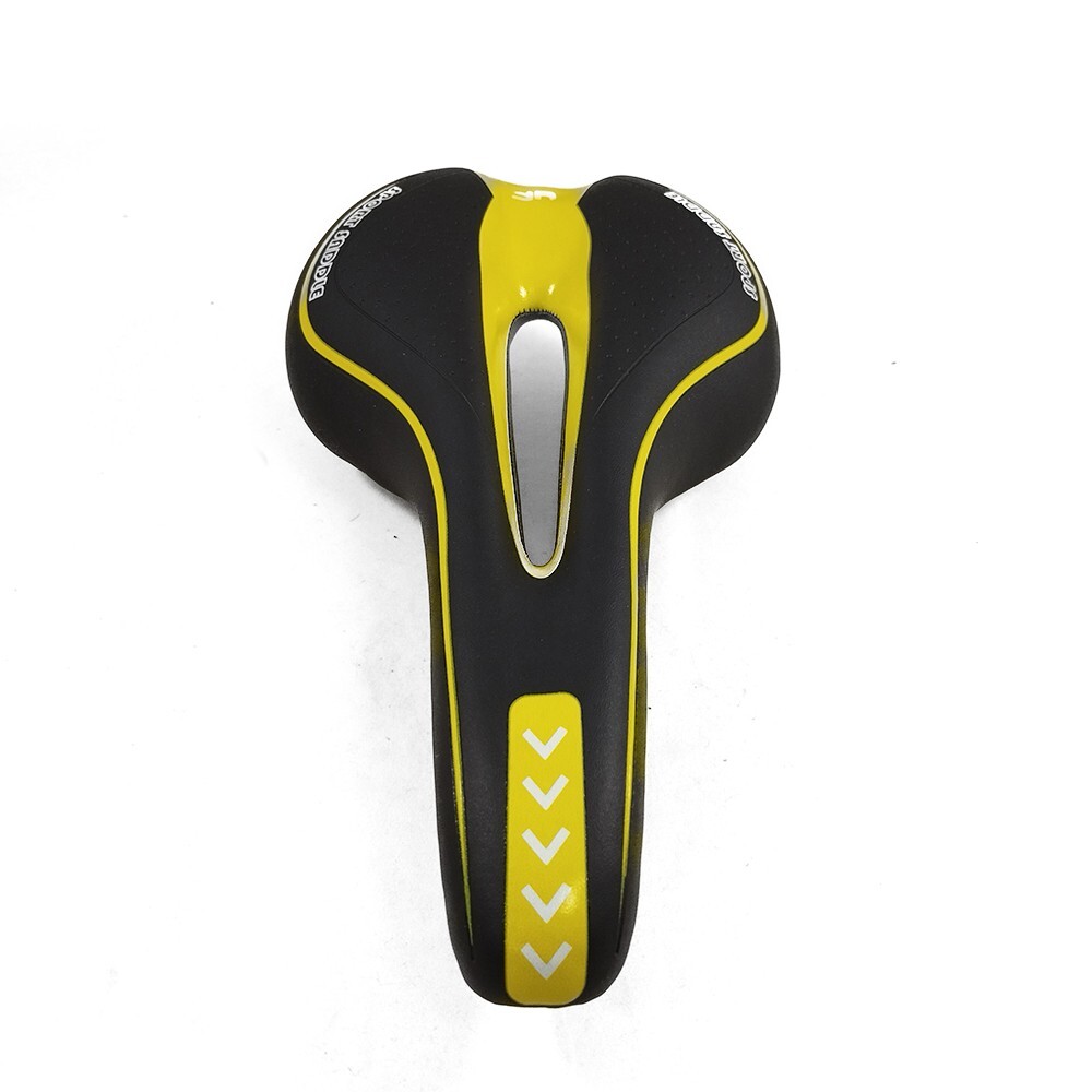 Bike Bicycle Ultra Light Gel Padded Saddle Seat Black Yellow For Rocky ...