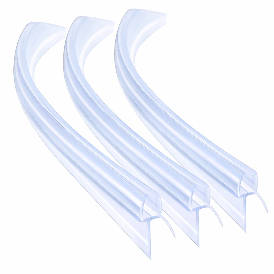 Curved Shower Door Seal 40cm for Glass 12mm Soft Lip PVC Round Shower ...