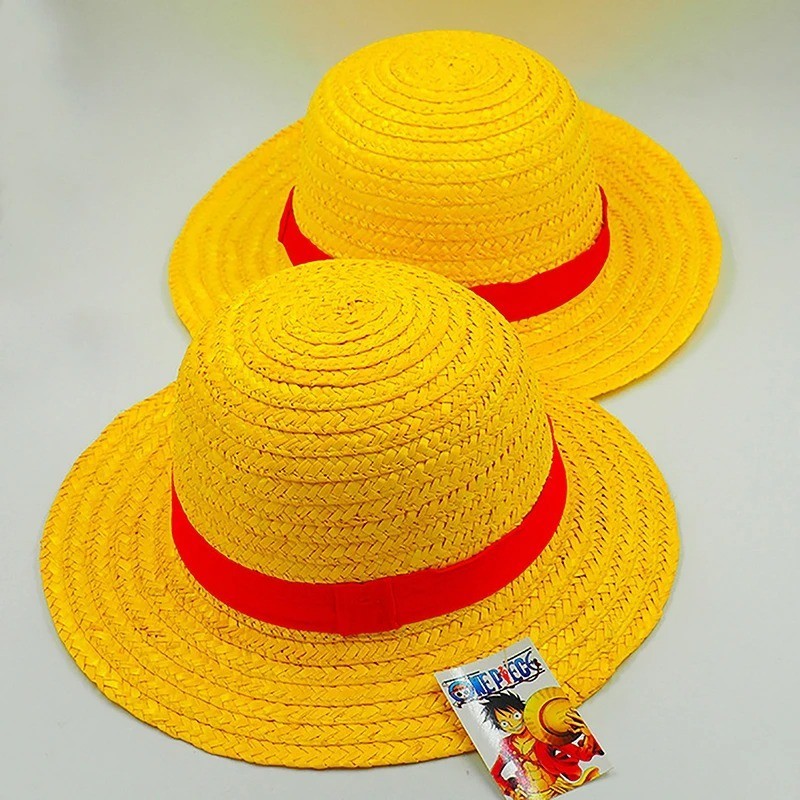 Luffy Straw hat,Cosplay Straw Hat for Halloween Costume Party, Yellow ...