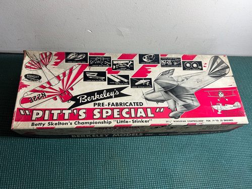 RARE VINTAGE BERKELEY'S MODELS " PITTS SPECIAL " MODEL AIRPLANE KIT IN ...