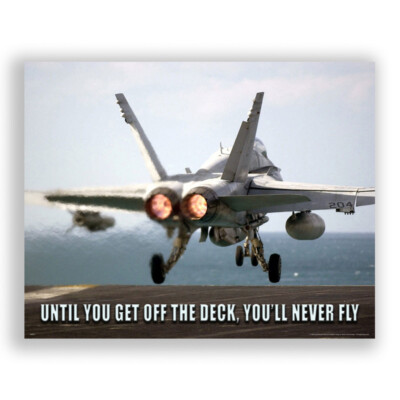 US Navy Ship Jet Pilot Motivational Poster Art Print Academy Room Wall ...