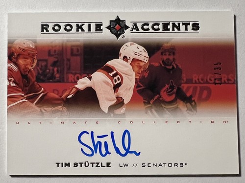 2020-21 Ultimate Accents /35 AUTO Tim Stutzle Rookie 20/21 RC SP Upper ...