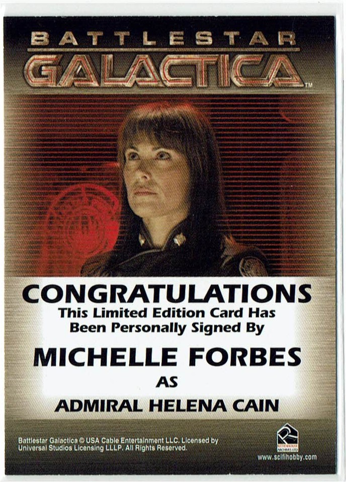 Battlestar Galactica Season Three 3 Autograph Auto Michelle Forbes ...