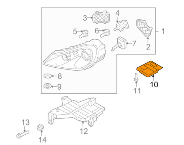 Porsche Cayenne Xenon Control Unit Ballast (95563119403) for sale ...