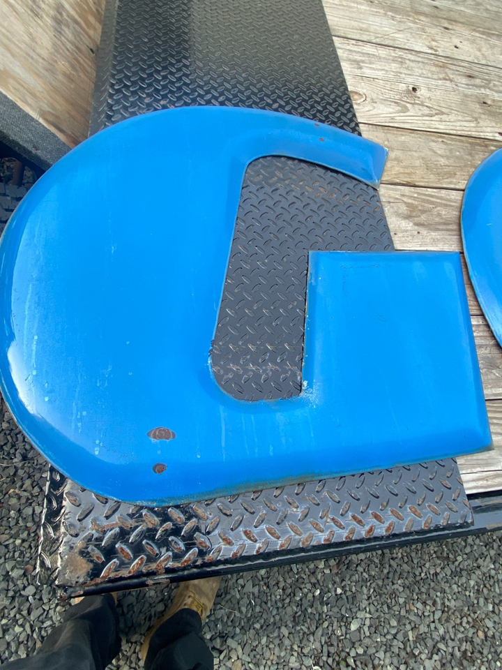 Original Porcelain GOODYEAR Tire sign 30 inch letters Gas Oil (Very ...