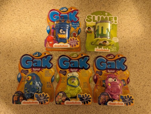 Nickelodeon New Old Stock 5 Piece Lot Gak Splat Slime Bugged Out Bill ...