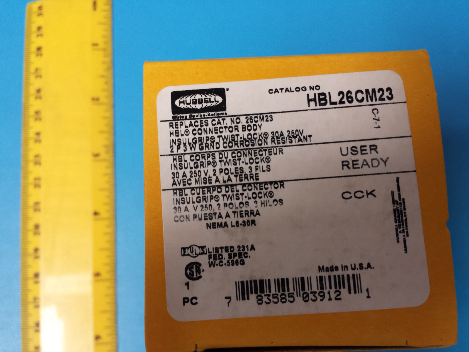 HUBBLE HBL26CM23 , TWIST-LOCK CHEM-Marine Connector Body , 26CM23 ...