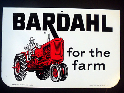 Vintage Tractor Sign Metal Bardahl Amazing Farm Country Sign Gas Oil ...