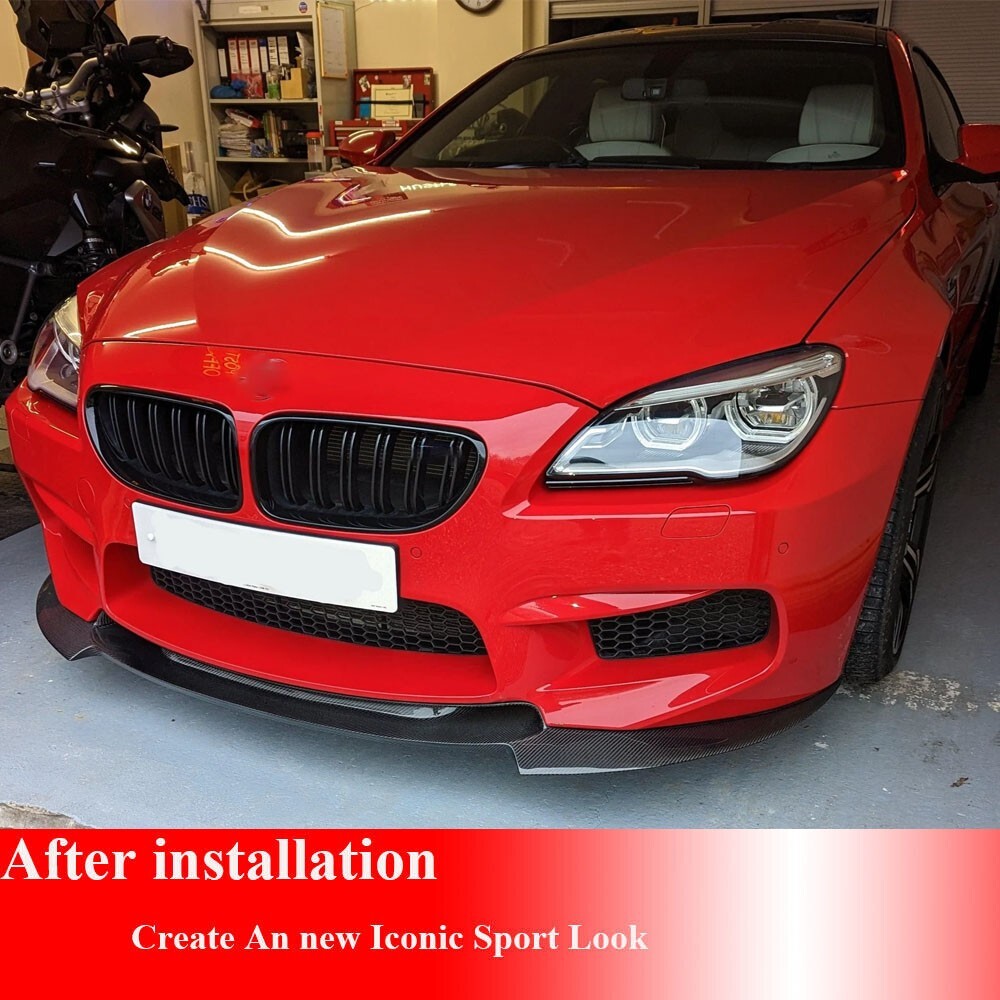 REAL CARBON Front Bumper Lip Spoiler Splitters For BMW F06 F12 F13 M6 ...
