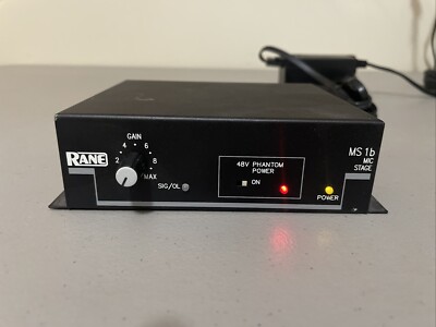 Rane MS 1B Mic Stage Microphone Preamplifier - Awesome Compact Clean ...