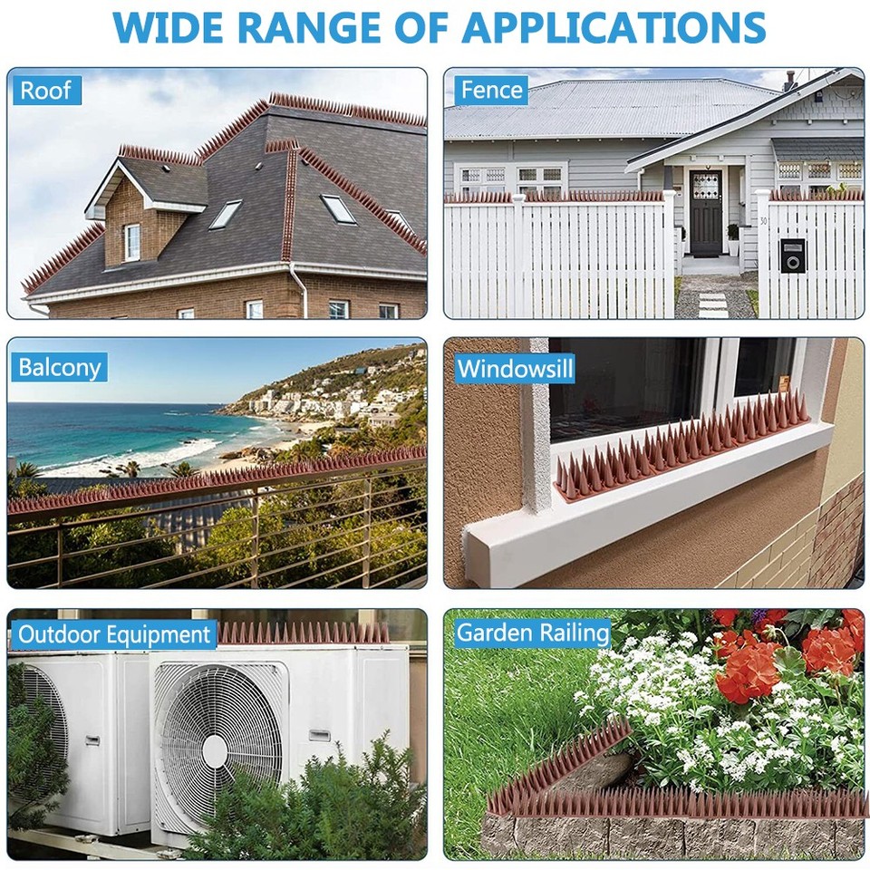 5M Bird Spike For Pigeon Deterrent Fences Wall Window Ledge Wide Cat ...