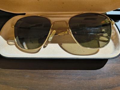 Randolf Aviators USA Gold Frame Sunglasses With Nordstrom Case | eBay