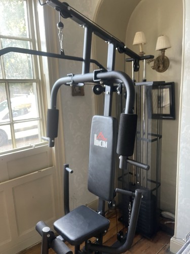 HOMCOM Multi Gym Fitness Equipment Exercise Machine with 45kg Weight ...